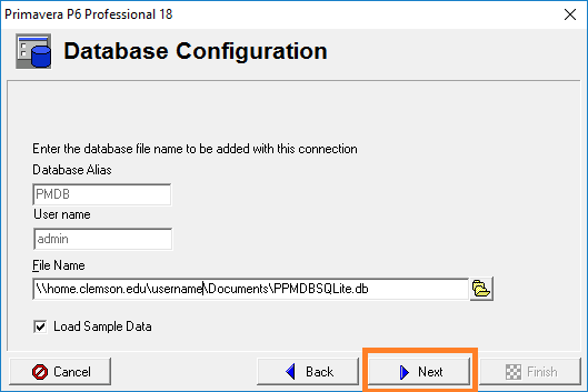 Primavera P6 - Database Configuration (CUApps)